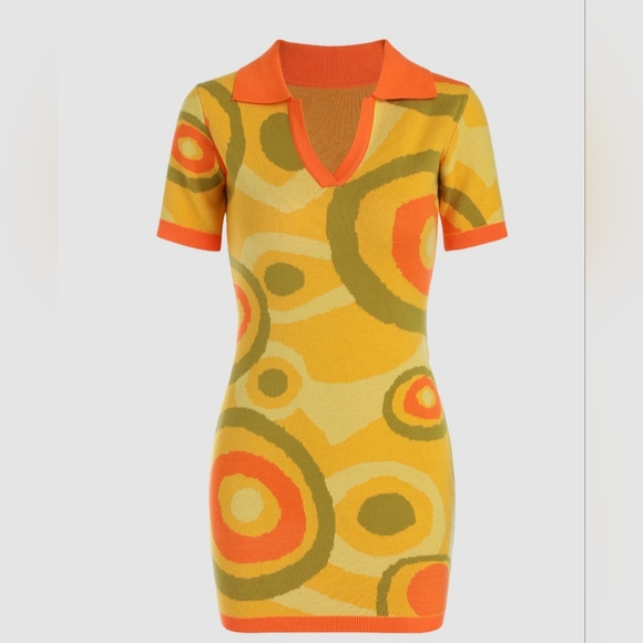 Cider | Dresses | Cider Retro Sunburst Bodycon Mini Dress | Poshmark
